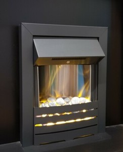 ELECTRIC FIRE BLACK PEBBLES INSET 1KW - 2KW HEAT OUTPUT MODERN | eBay