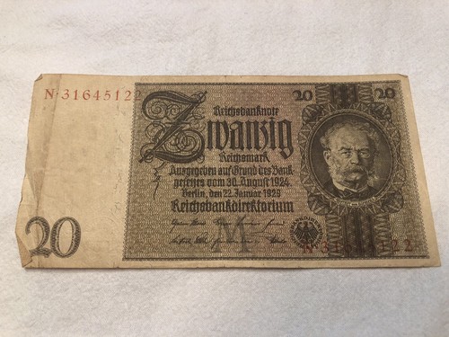 A437 - 1929 - 20 Zwanzig Reichsmarks - German Currency | eBay