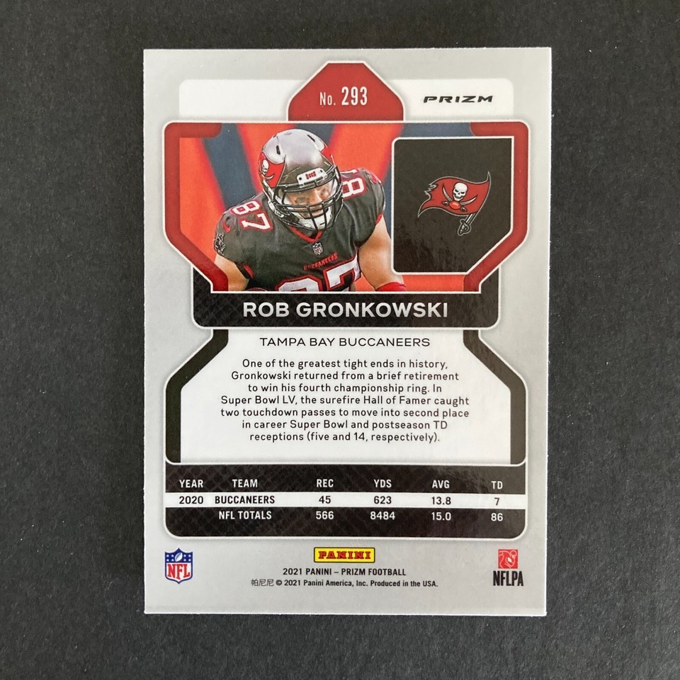 Rob Gronkowski 2021 Panini Prizm Orange Disco Circles Card #293 ...