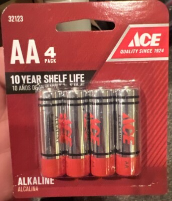 Ace AA Alkaline Batteries 4 pk Carded ~ 12 Packs - 48 Batteries Total ...