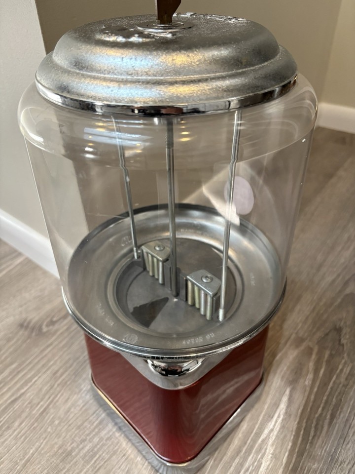 Beaver Maroon & Chrome Gumball Candy Vending Machine RB2820F With ...