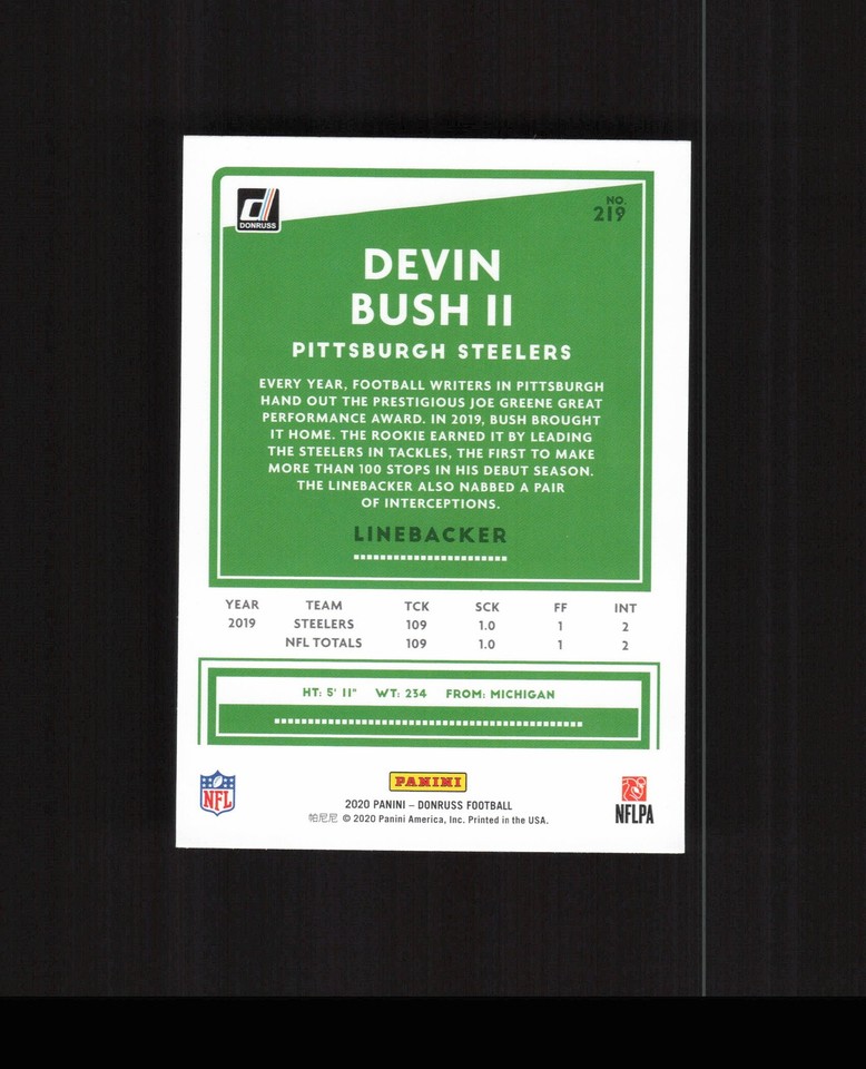 2020 Donruss #219 Devin Bush II Football Card | eBay