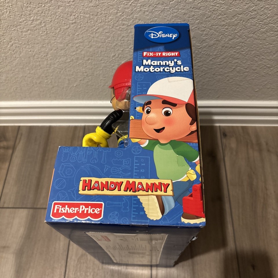Fisher-Price Disney's Handy Manny's Motorcycle Fix - It Right Set NEW ...