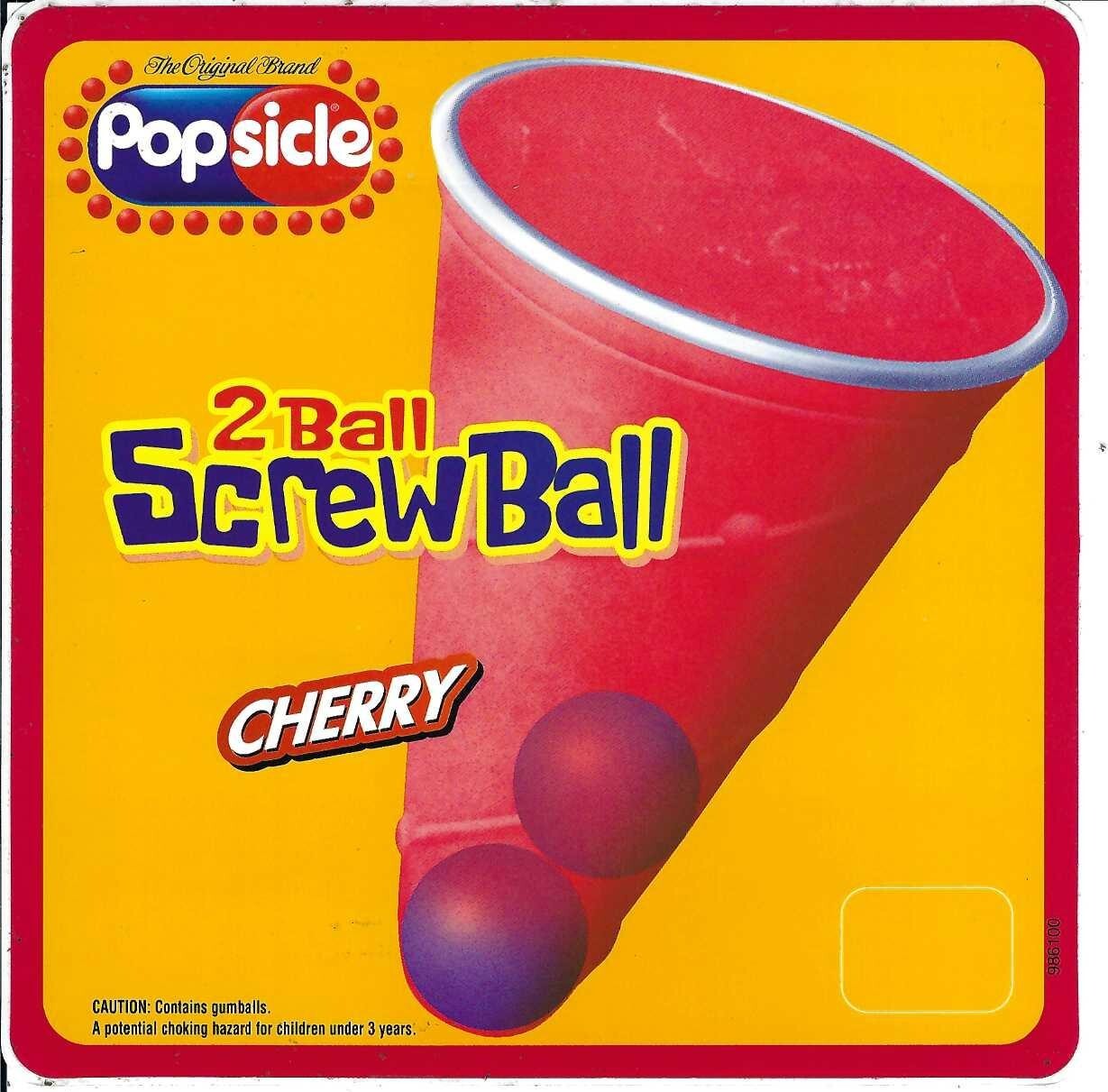 Cherry 2-Ball Screwball Popsicle Ice Cream Truck Sticker 6" x 6" FREE ...