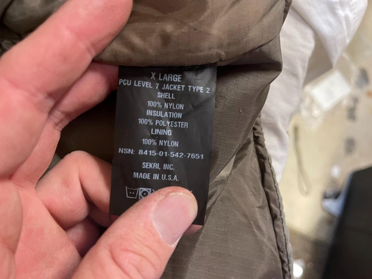 Halys Sekri PCU L7 Level 7 Type 2 Loft Jacket X-Large | eBay