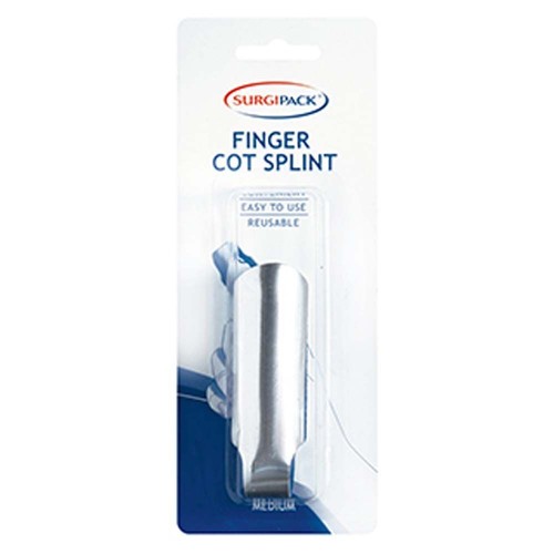 SurgiPack Finger Cot Splint Finger Splint Support 3 Sizes Small- Medium ...