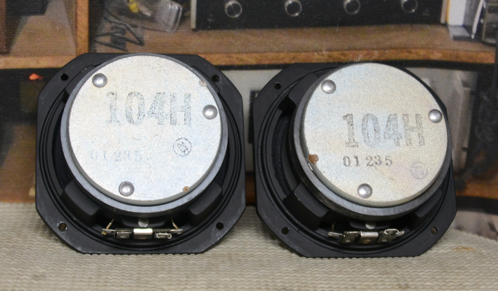 2 original JBL 104H midranges from L-250TI speakers - with poly cones ...