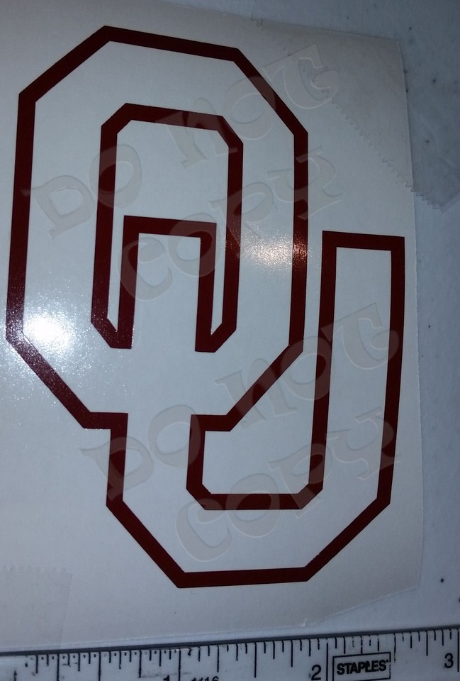 OU Oklahoma University Sooner Football Vinyl Decal stickers - Made in ...