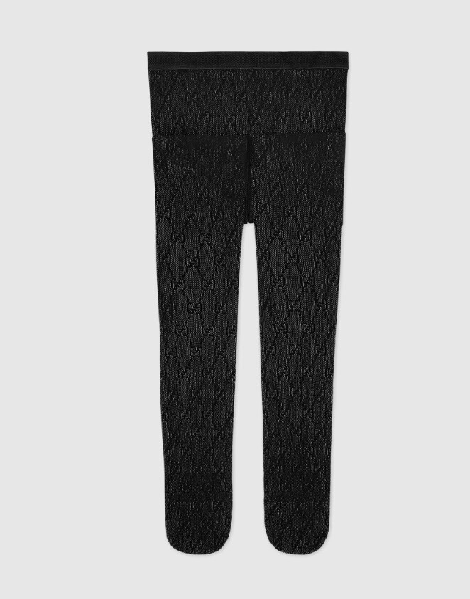 Gucci Women's Black Stretch Interlocking G Tights sz Small | eBay