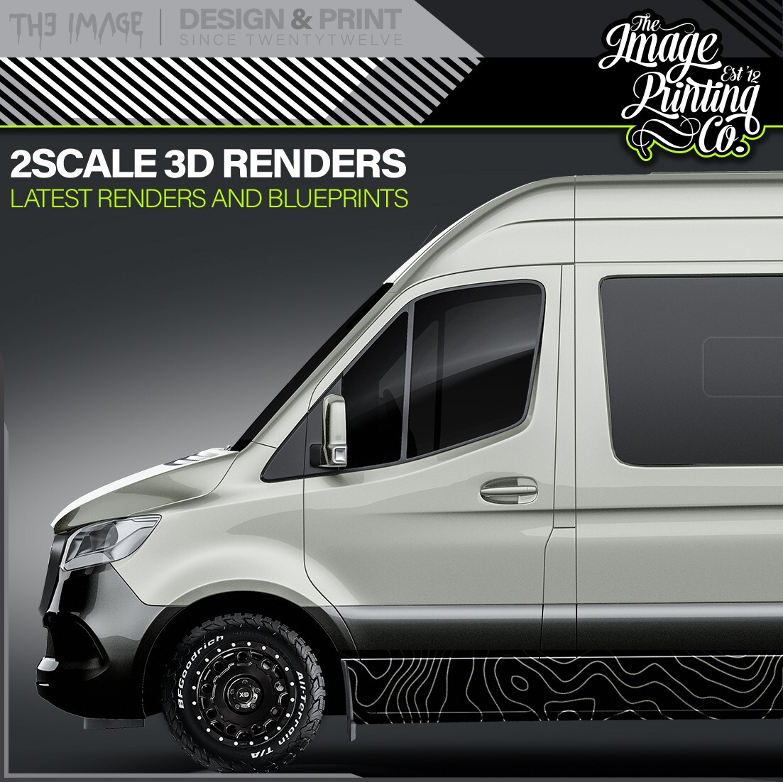 Topographic Strip Decals - Camper - AIR RELEASE WRAP - ALL VANS ...