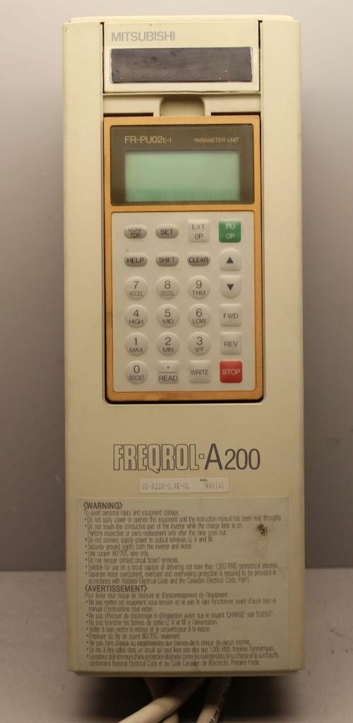 Mitsubishi Freqrol A200 Inverter Drive Model FR-A220E-0.4k-UL ++ | eBay