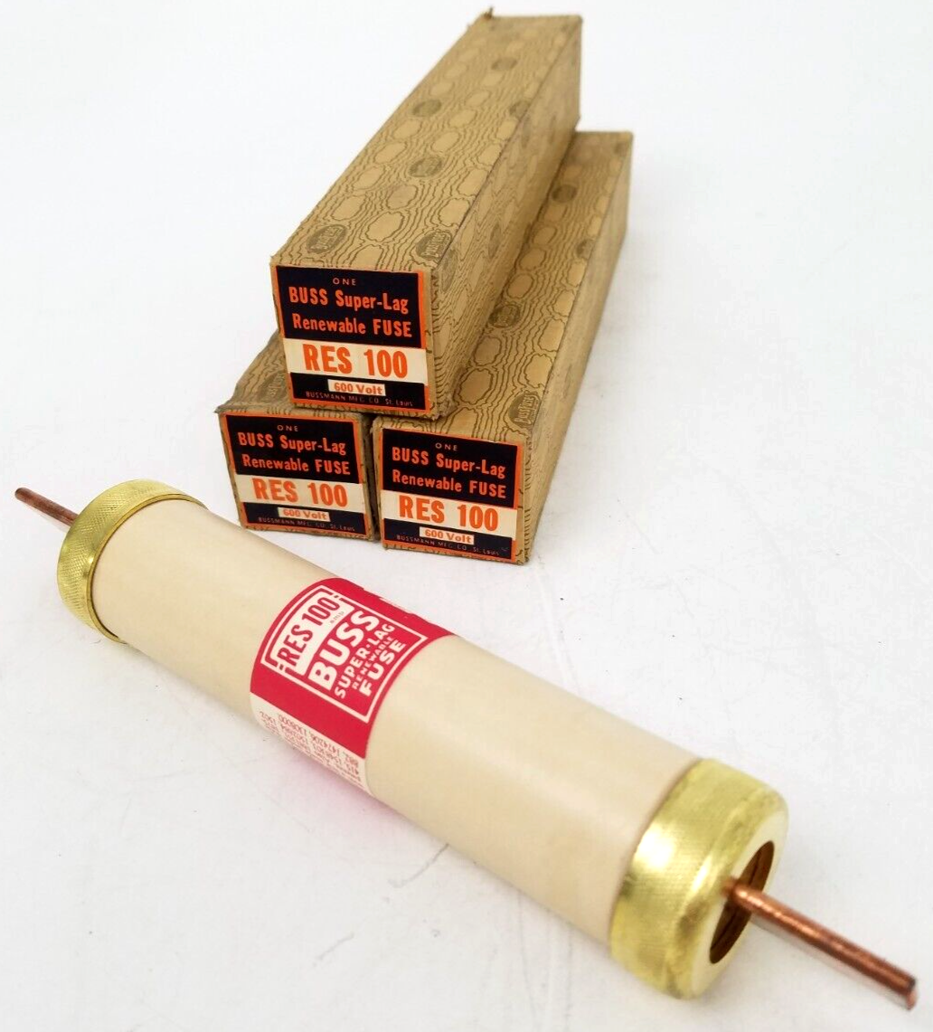 Lot of 3 RES-100 Bussmann 100 Amp Fuse 600V *Next Day Option* NEW IN ...