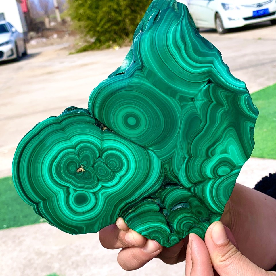 2.05LB Natural glossy Malachite transparent cluster rough mineral ...