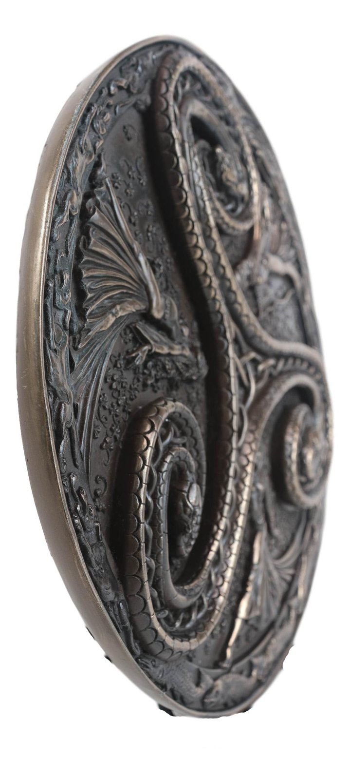 Wiccan Triple Goddess Triskele Spiral Serpent in Rune Circle Wall ...