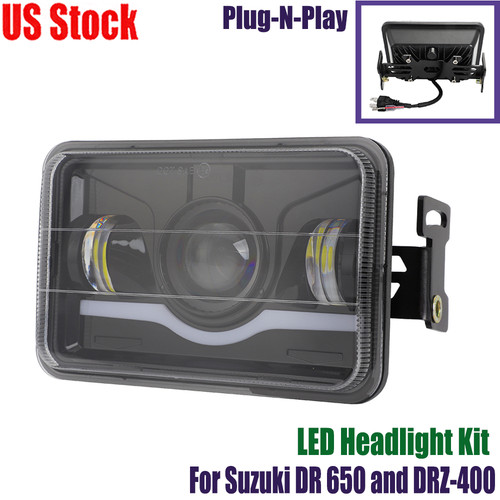 LED Headlight Kit For Suzuki DR 650 and DRZ-400 Plug and play US STOCK ...