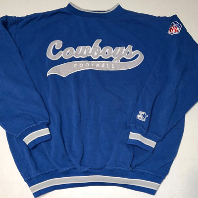 Vintage Starter Pro Line NFL Dallas Cowboys Men's XL Script Blue Knit ...
