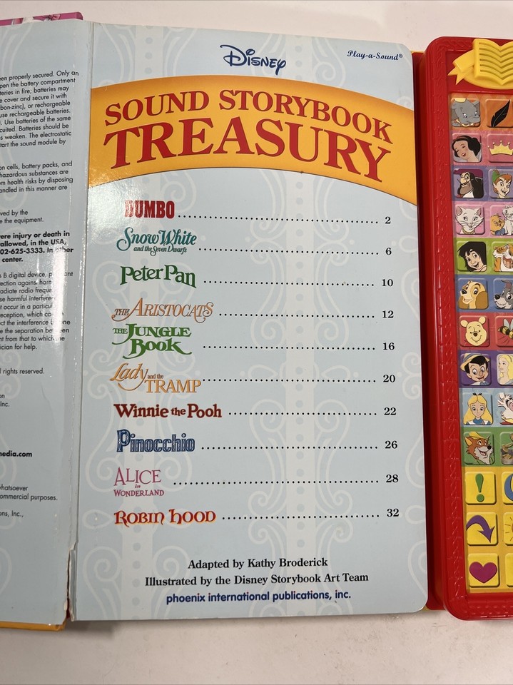 Disney: Sound Storybook Treasury 10 Stories 39 Sounds 9781450893985| eBay