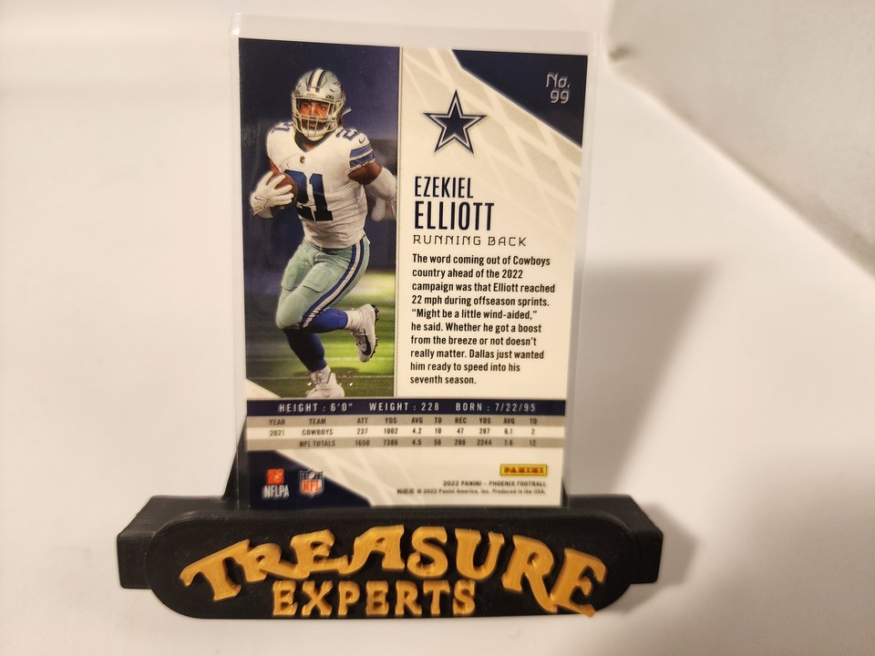 2022 Phoenix #99 Ezekiel Elliott Purple Lazer 36/99 Cowboys Mint | eBay