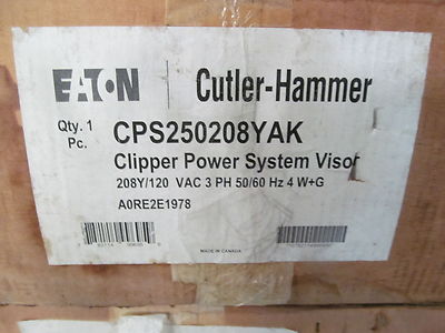 Cutler Hammer Eaton CPS250208YAK Clipper Power System Visor 208Y/120 | eBay