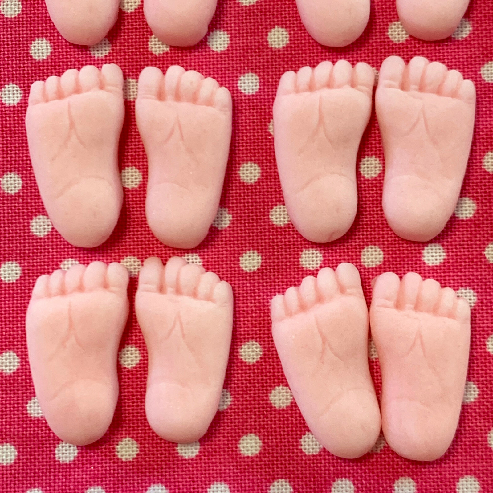 24 Edible FEET Baby Shower Christening cake decoration Cupcake Topper ...