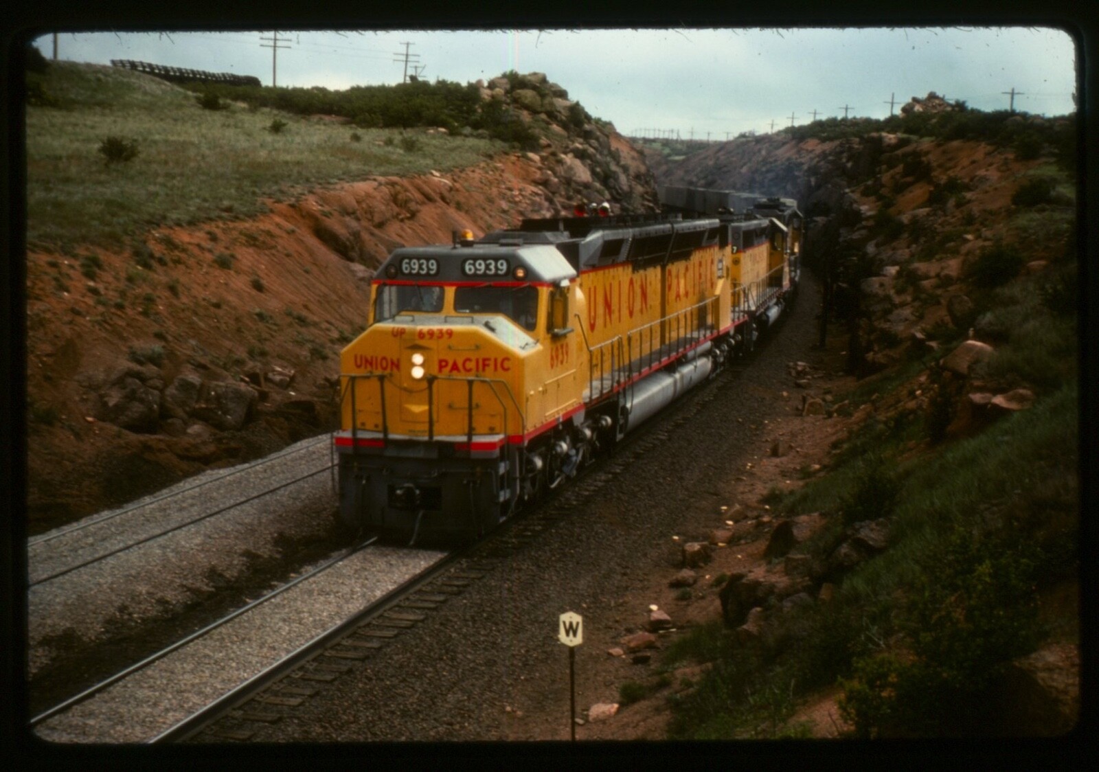 Railroad Slide - Union Pacific #6939 DD40 Locomotive 1976 Hermosa ...
