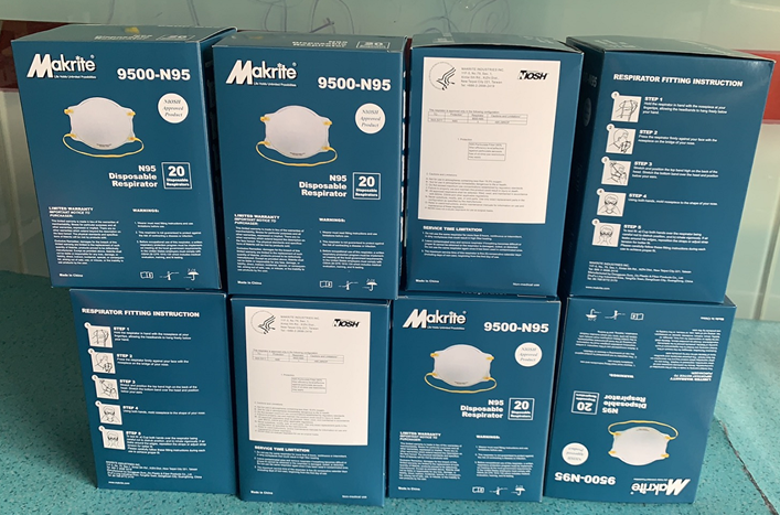 [20-Pack] N95 NIOSH MAKRITE 9500-N95 Medical Surgical Respirator Face Mask | eBay
