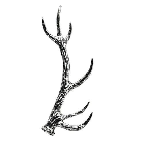 Stag Antler Pin Badge Pewter Red Deer Antler Brooch Pin Tie Lapel By A ...