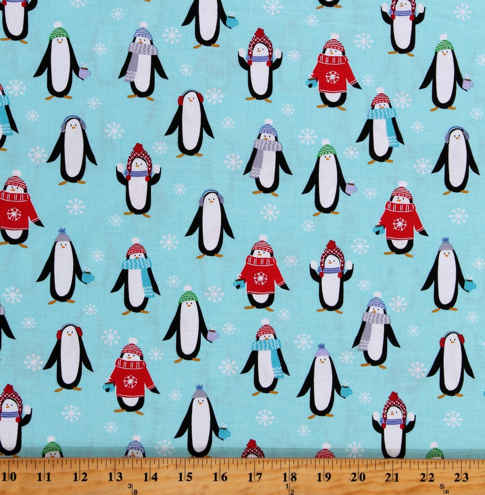 Cotton Penguins Winter Gear Hot Coco Penguin Pals Fabric Print BTY D401 ...