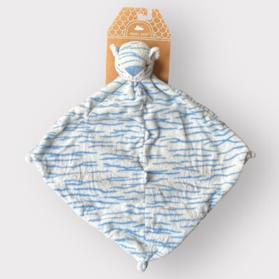 Angel Dear Soft Plush Blue TIGER Cat Lovey Security Blanket Baby Toy ...