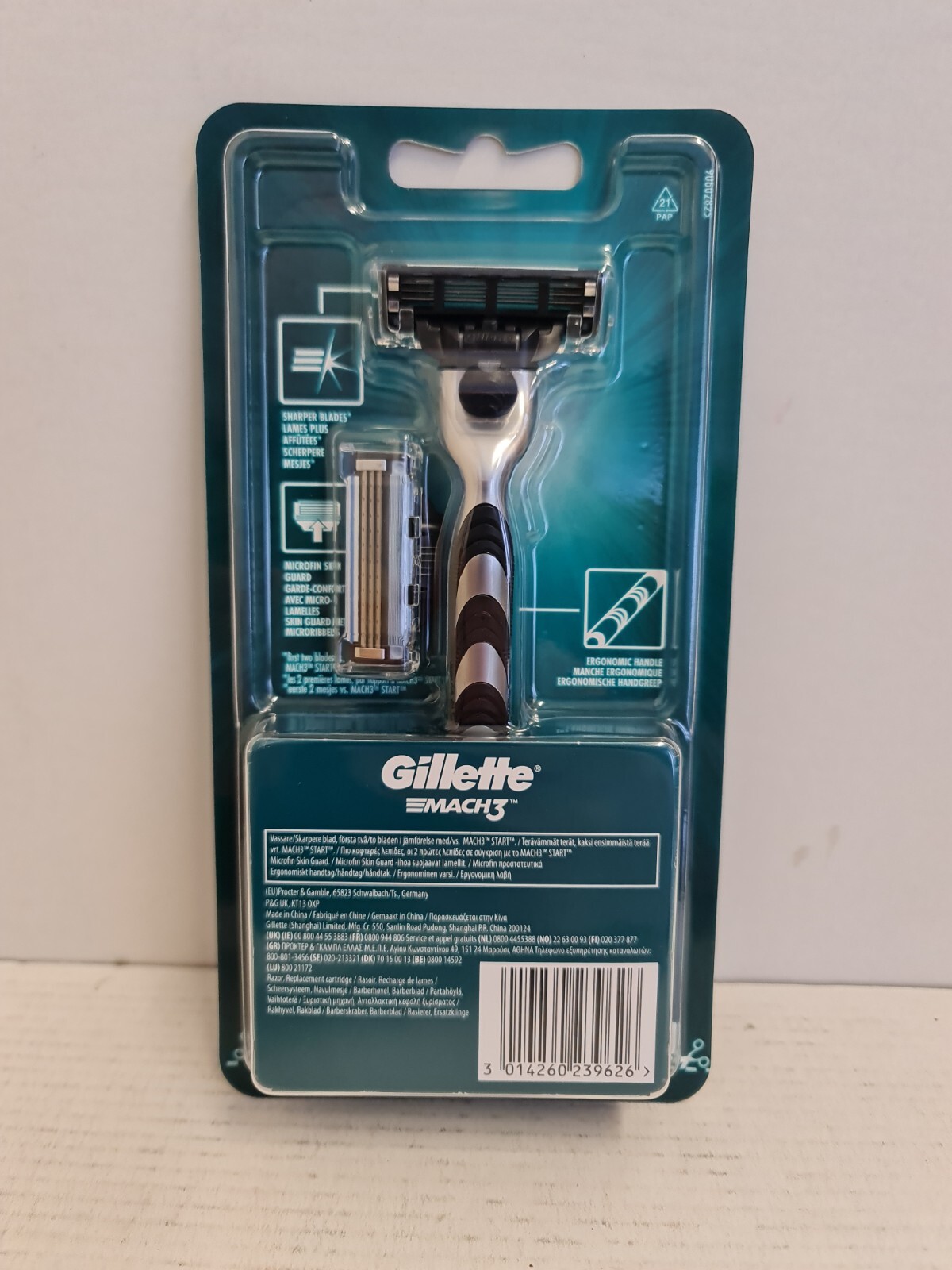 GILLETTE MACH 3 RAZOR + 2 BLADES 3014260274856 | eBay
