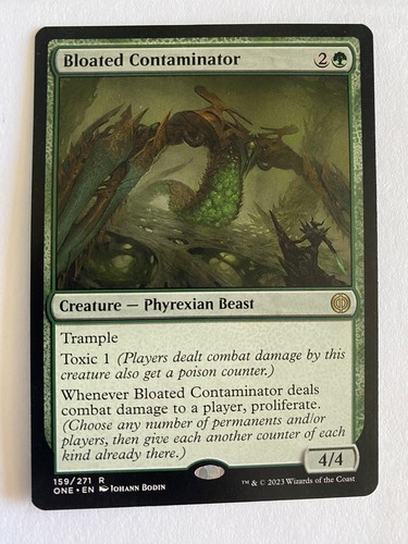 Bloated Contaminator (159) *Non-Foil* Base Rare MTG ONE MT/NM Combined ...