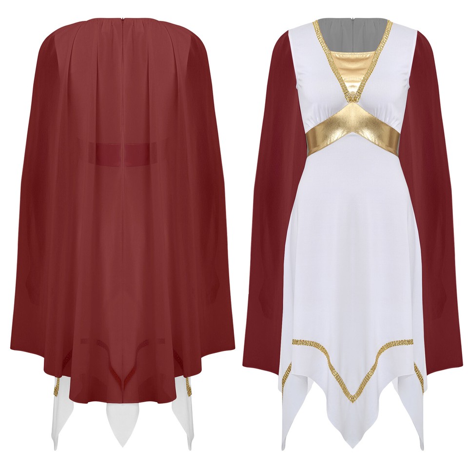 Women's Ancient Greek Empress Costume Halloween Roman Toga Cosplay ...