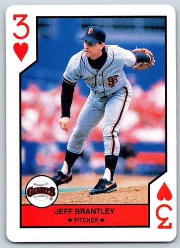 1990 US Playing Card JEFF BRANTLEY San Francisco GIANTS oddball - FREE ...