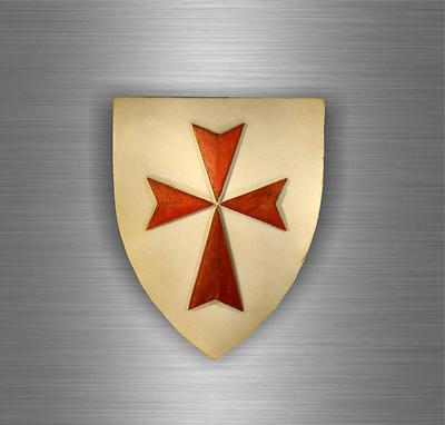 Autocollant sticker ordre de malte templier drapeau croisades templar ...