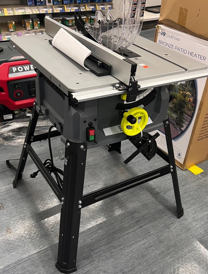 MASTER MECHANIC Table Saw With Stand, 15-amp, 10-in. | eBay