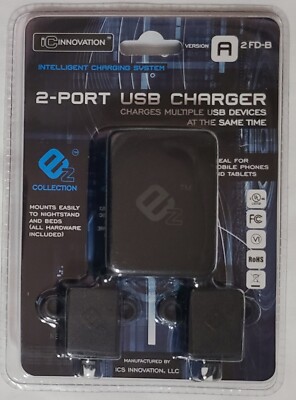 ICS INNOVATION 2-Port USB CHARGER VERSION A 2FD-Black | eBay