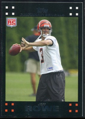 2007 Topps Football Jeff Rowe #298 Cincinnati Bengals RC | eBay