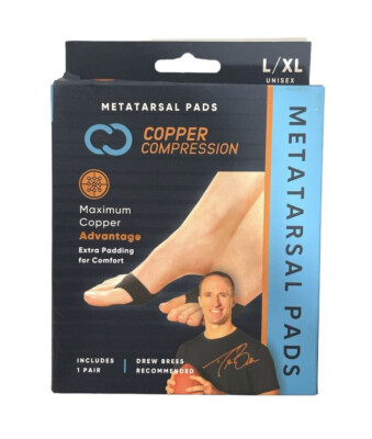 Copper Compression Metatarsal Pads Max Copper Extra Padding for Comfort ...