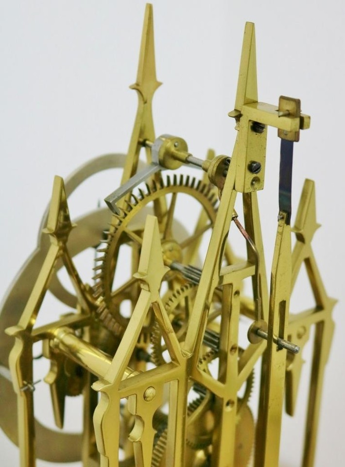 Rare Antique Sub Seconds English Single Fusee Skeleton Regulator Clock ...