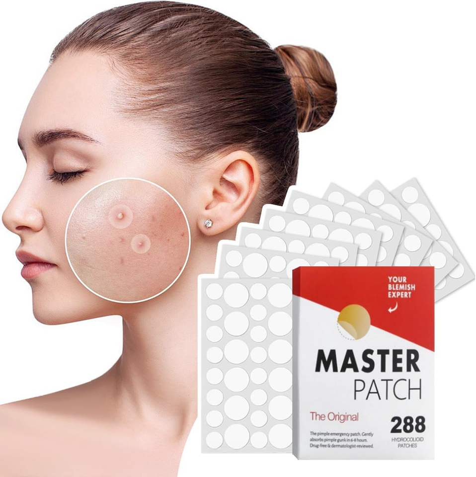 Acne Pimple Patches 288Pcs Translucent Hydrocolloid Pimple Spot Patches ...