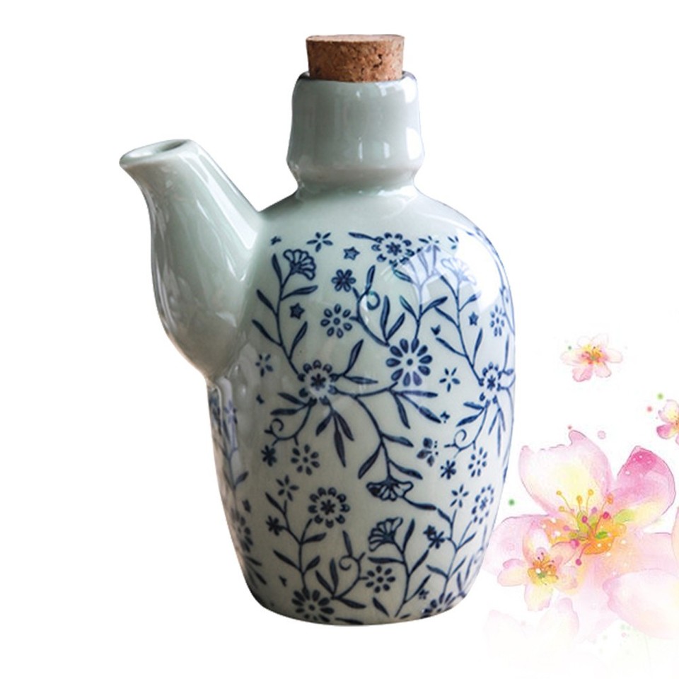 1pc Maple Syrup Dispenser Soy Sauce Jar Olive Oil Cruet Ceramic Vinegar ...