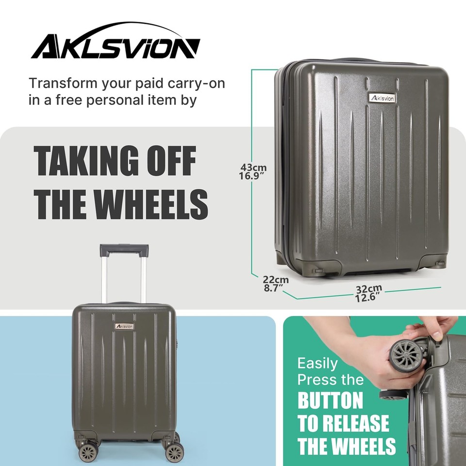 18-inch Carry-on Boarding Luggage: Equipped with Movable Wheels, TSA ...