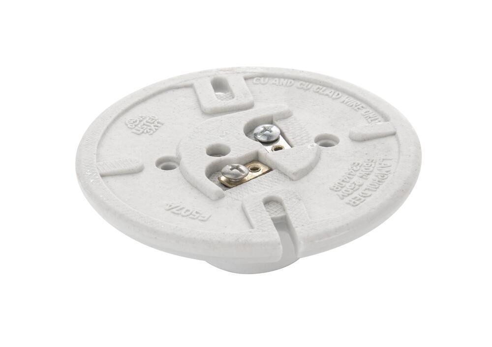 White Porcelain Keyless Lamp Holder Indoor Maximum 660W Maximum 250V ...