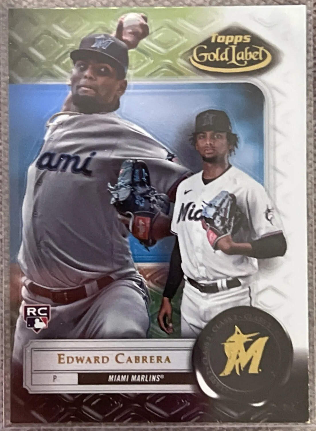 Edward Cabrera ROOKIE RC 2022 Topps Gold Label Class 2 Black Miami ...