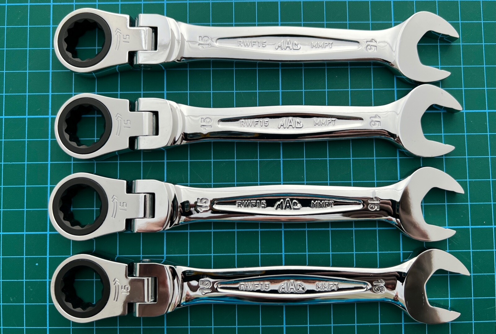 1x mac tools 15mm precision torque flex head ratchet spanner (0709 ...