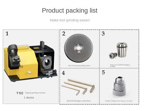 Y3C/ Y5C Tapping Grinder Grinding Wheel Motor Collet Set Accessories ...