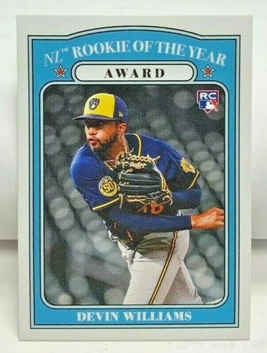 Devin Williams 2020 Topps Throwback Thursday ROY 72 Design RC#282 ...