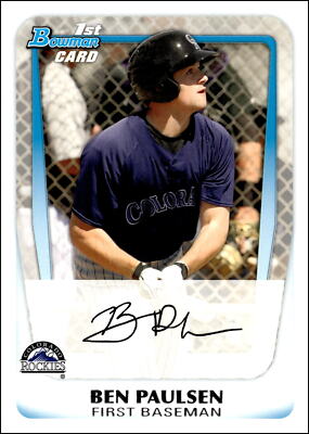 2011 Bowman #BP34 Ben Paulsen Rookie Colorado Rockies | eBay