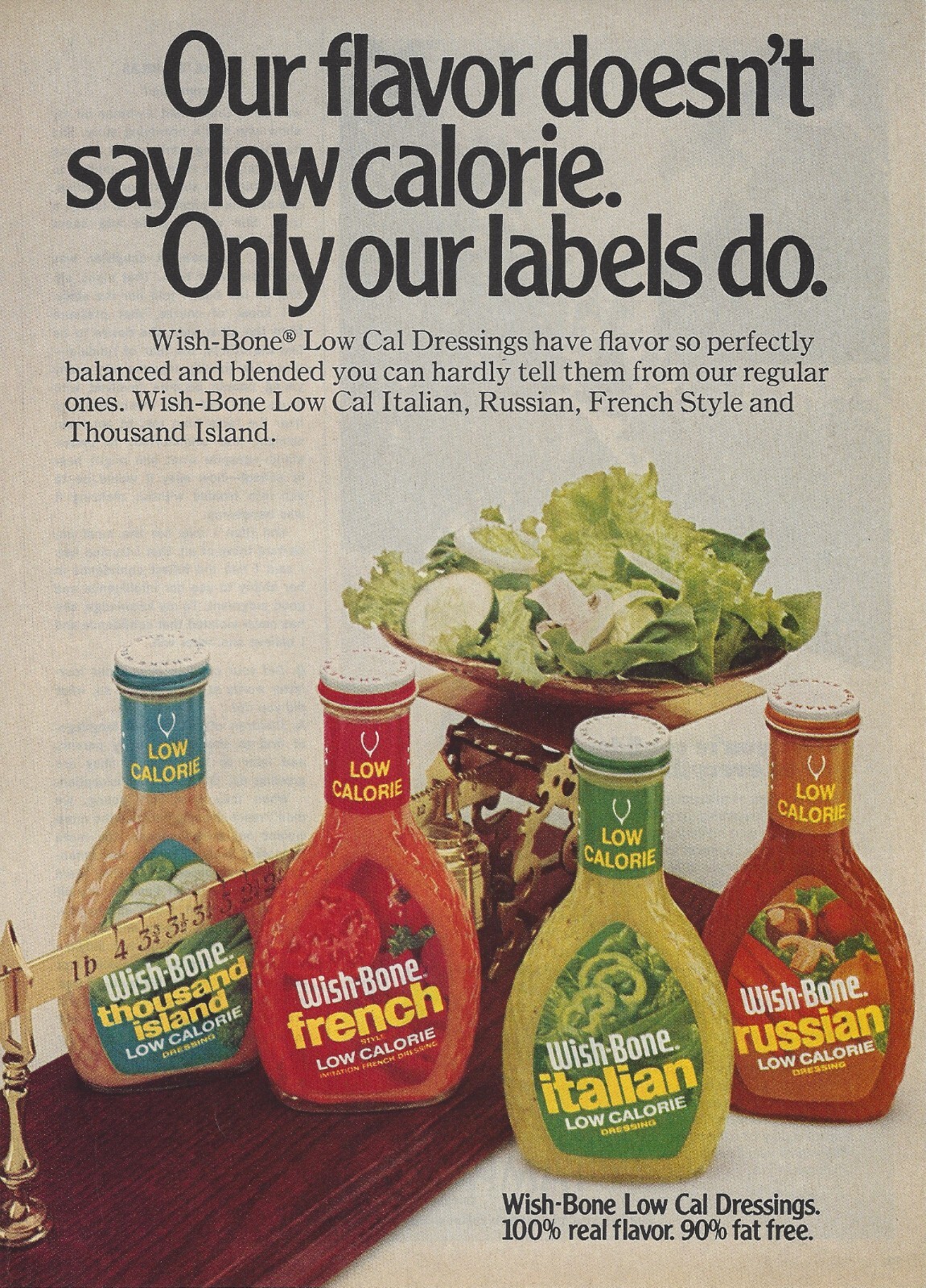 1975 Wish-Bone Salad Dressing vintage PRINT AD 70's Food Advertisement ...