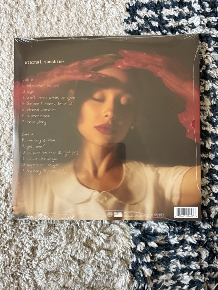 RARE Ariana Grande Signed Black Ink Eternal Sunshine Vinyl Non Smudged ...